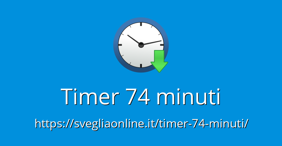 Timer 74 minuti - Timer online - Countdown